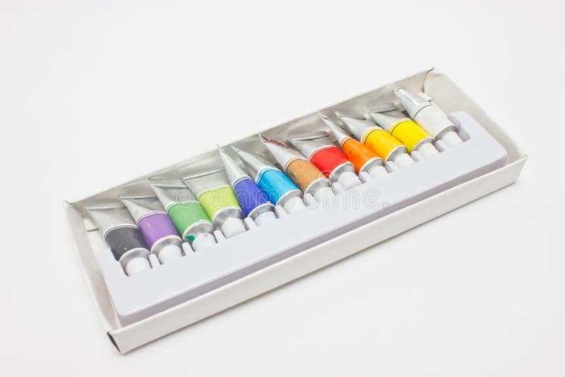 Water Color Tubes. stock image. Image of design, coloring - 33905443