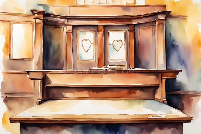 Water color witness stand stock illustration. Illustration of federal ...