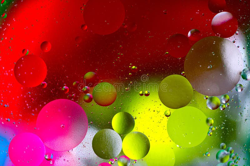 Water Colorful Oil Bubbles Shiny Illustration Drop Liquid, Oil Bubbles ...