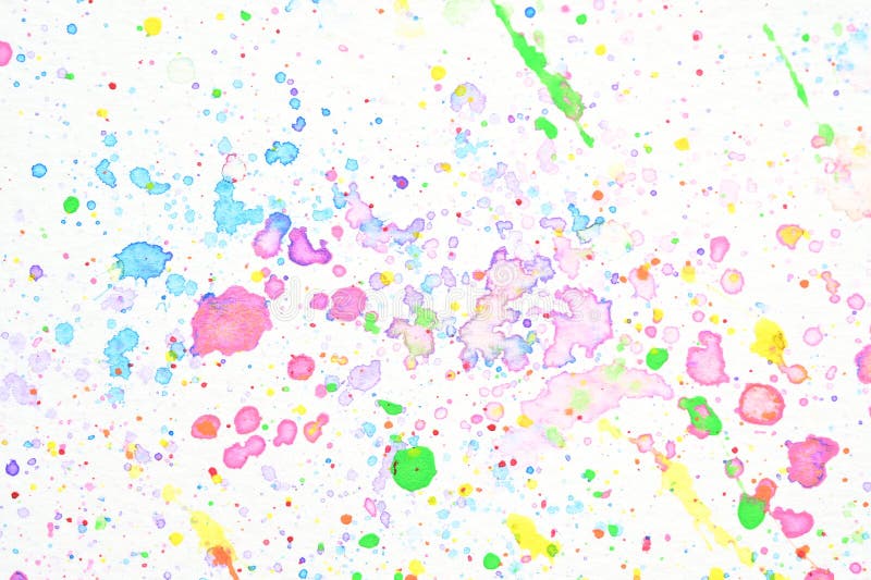 Water Colour Splash on White Paper, Colourful Art Design Stock Photo ...