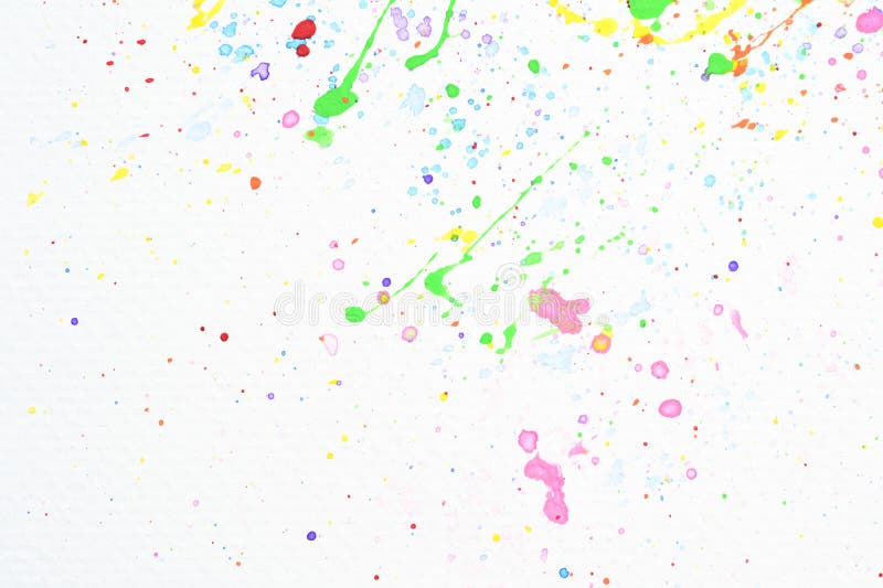 Water Colour Splash on White Paper, Colourful Art Design Stock ...