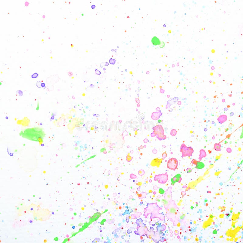 Water Colour Splash on White Paper, Colourful Art Design Stock Photo ...