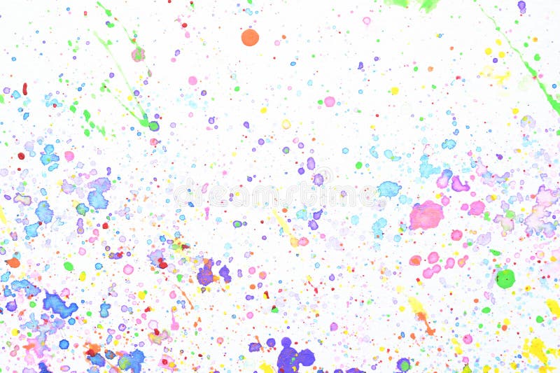 Water Colour Splash on White Paper, Colourful Art Design Stock Image ...