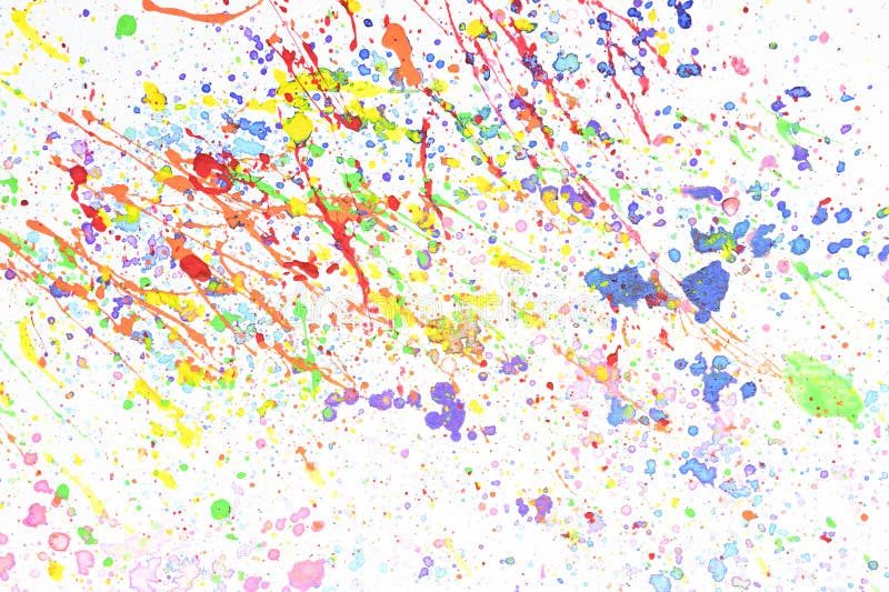 Water Colour Splash on White Paper, Colourful Art Design Stock Photo ...