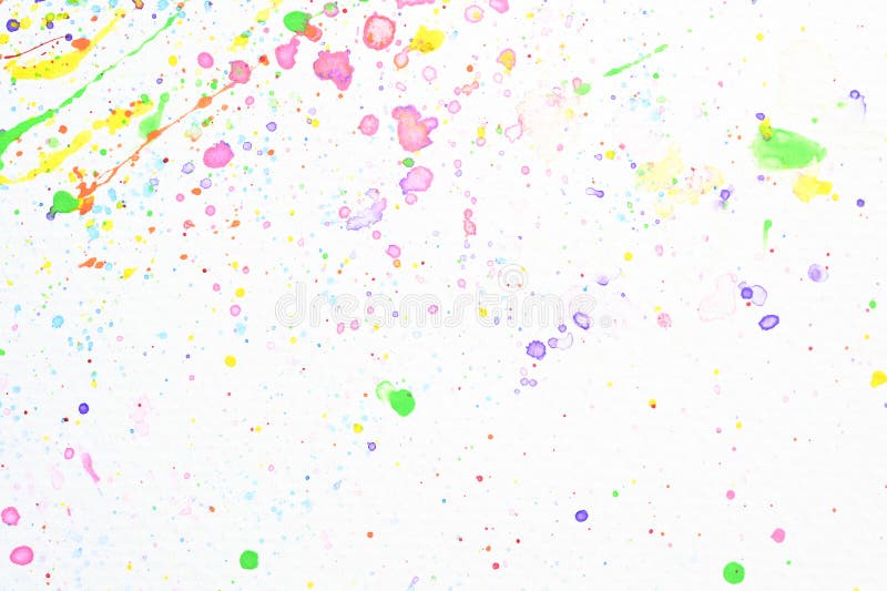 Water Colour Splash on White Paper, Colourful Art Design Stock Image ...
