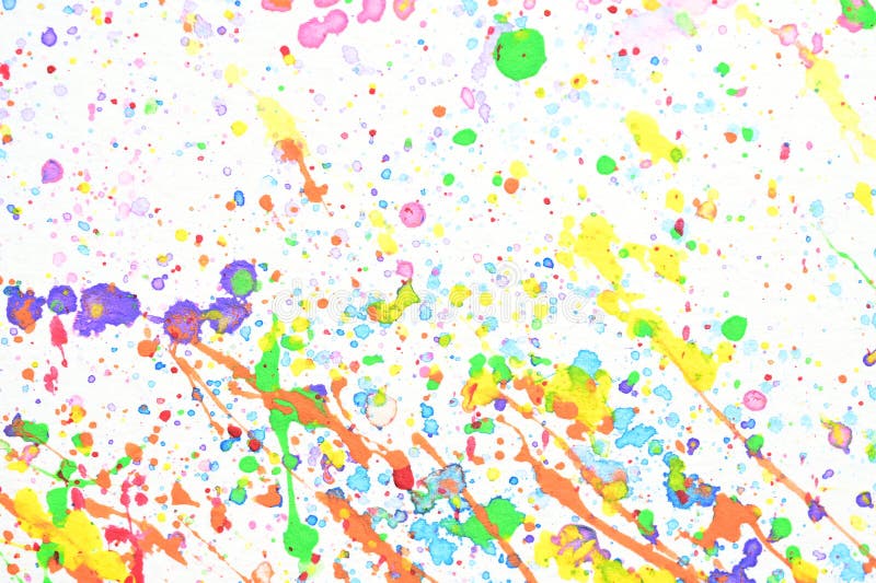 Water Colour Splash on White Paper, Colourful Art Design Stock Photo ...