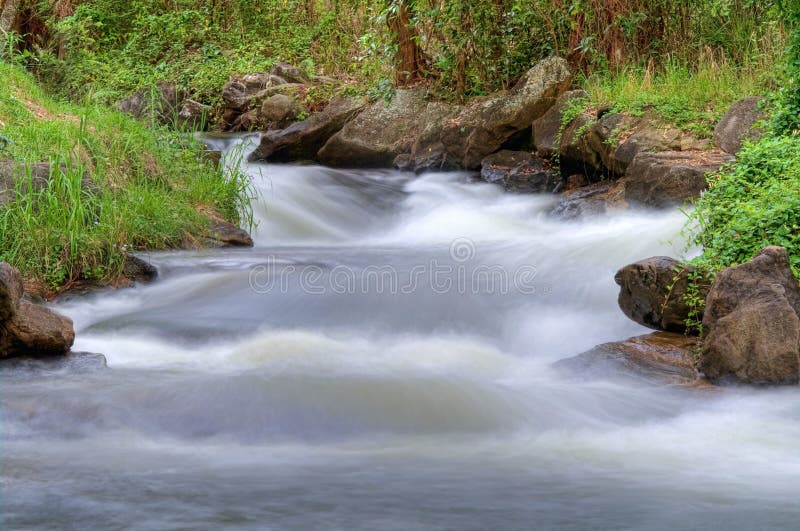 Water coming down a river stock image. Image of environment - 9838161