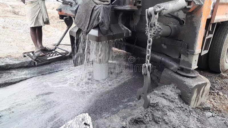 During the Digging of a Borewell with a Borewell Machine, Water is ...