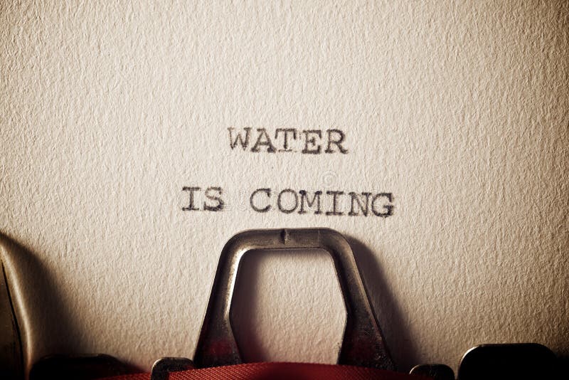 Water is coming stock image. Image of letter, danger - 175495717