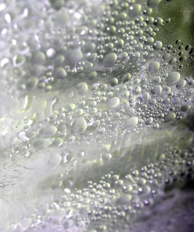 Water Condensation Small Bubbles Moisture on a Glass Window Close Up ...