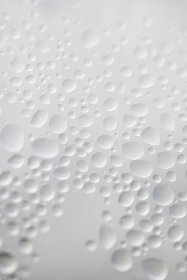 Water Condensation Small Bubbles Moisture on a Glass Window Close Up ...