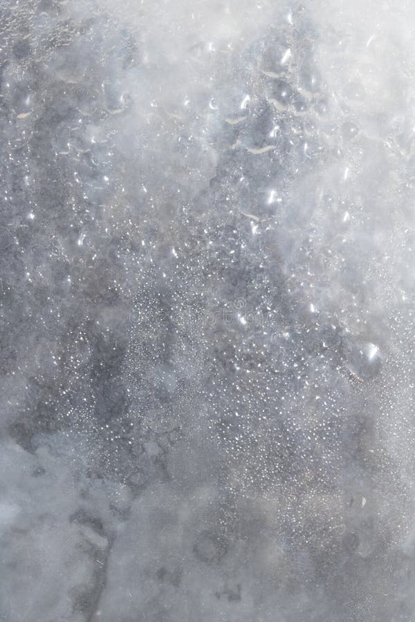 Water Condensation Small Bubbles Moisture on a Glass Window Close Up ...