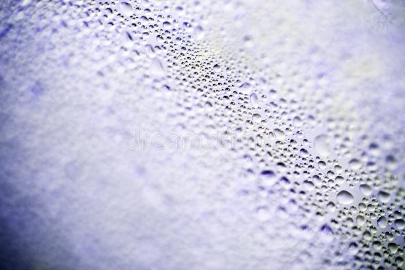 Water Condensation Small Bubbles Moisture on a Glass Window Close Up ...