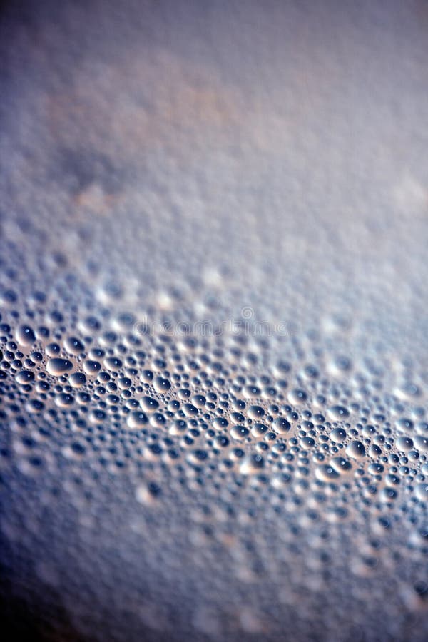 Water Condensation Small Bubbles Moisture on a Glass Window Close Up ...