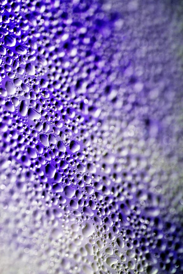 Water Condensation Small Bubbles Moisture on a Glass Window Close Up ...