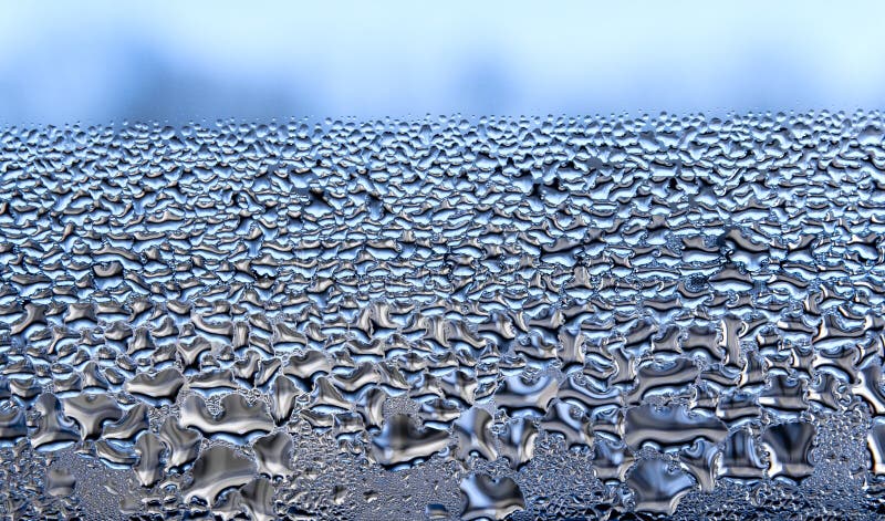 Water Condensed on Green Glass Surface Background Stock Image - Image ...