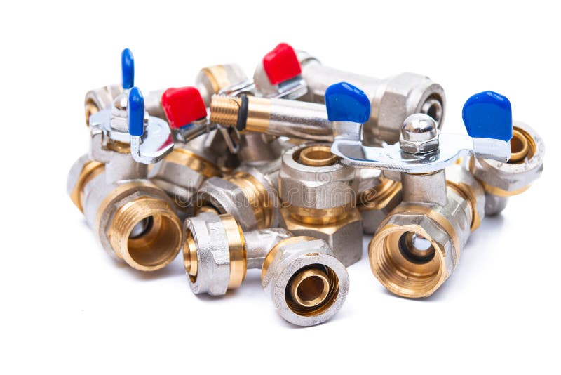 Water Connection Taps Isolated Stock Image - Image of connection ...