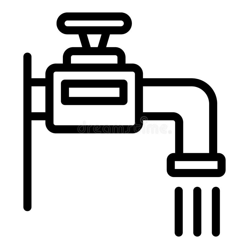 Water Consumption Icon, Outline Style Stock Illustration - Illustration ...