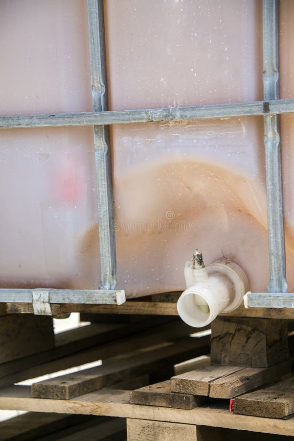 Water Container at the Construction Site Stock Image - Image of ...