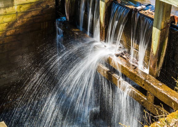 Water control gate stock photo. Image of hydro, falling - 188074018