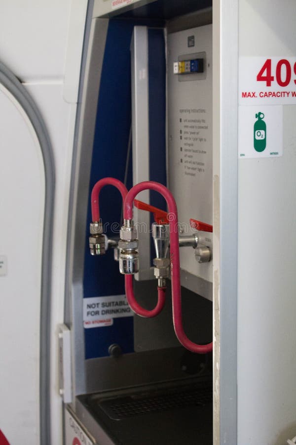 Water Control System of a Commercial Flight Stock Photo - Image of ...