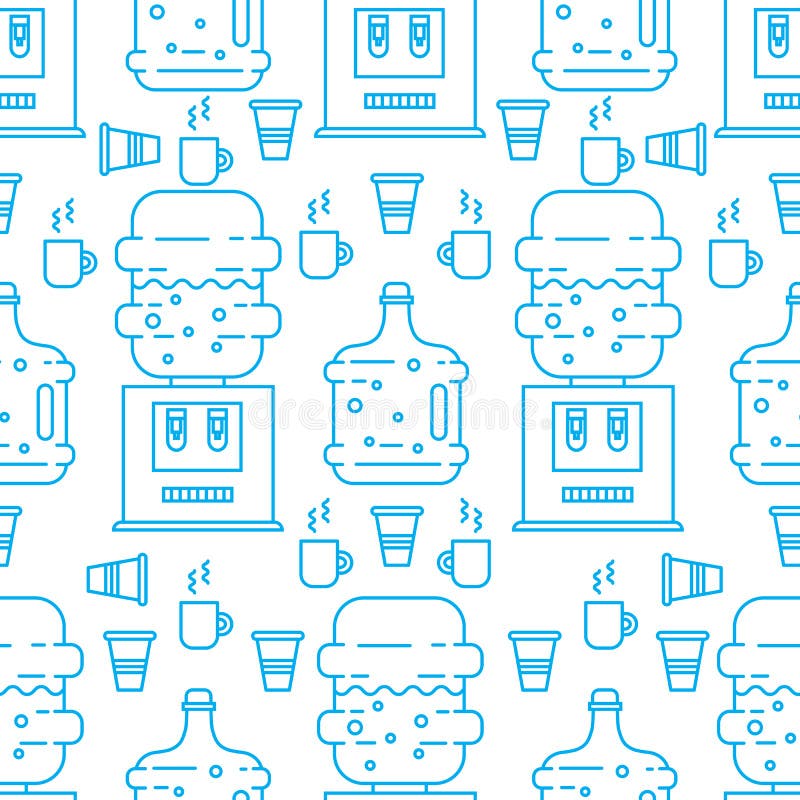 Water coolers flat stock vector. Illustration of background - 97903023