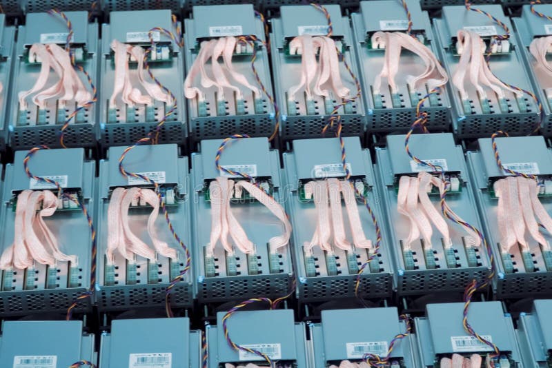 Water Cooling of Mining Farm, Equipment in Liquid Stock Photo - Image ...