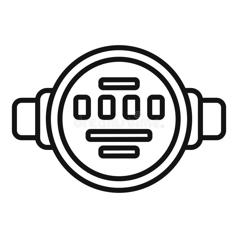 Water Counter Icon Outline Vector. Sewerage Pipeline Stock Vector ... Water Counter Icon Outline Vector. Sewerage Pipeline Stock Vector ...