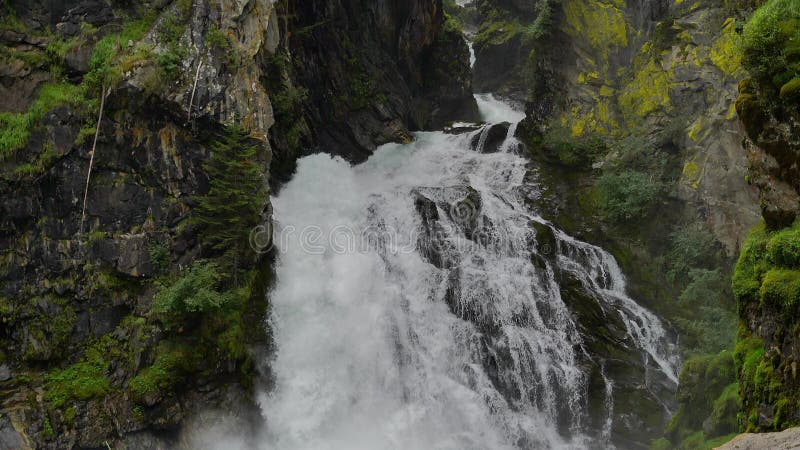 Waterfall Cascading Over Rocks in the Wilderness Stock Video - Video of ...