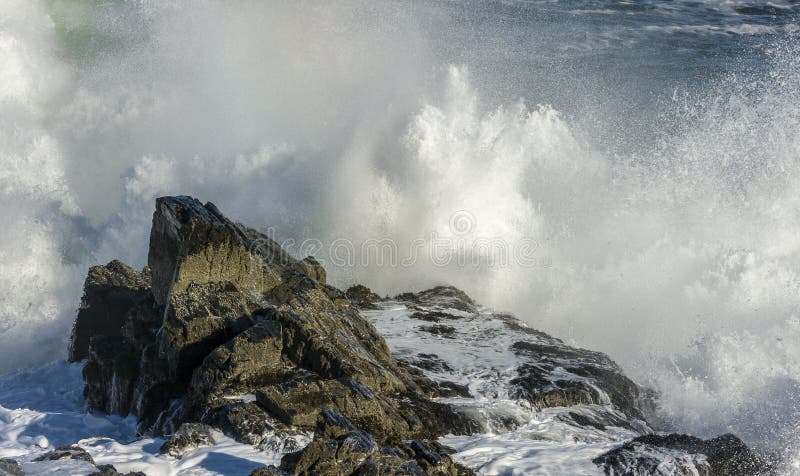 Crashing waves stock image. Image of coast, waves, fort - 5060089