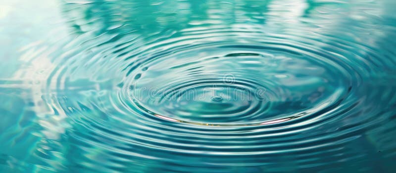 Water Creates Lovely Ripples and Waves Under Turquoise Light, Offering ...