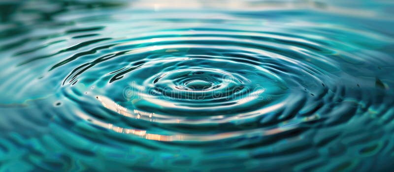 Water Creates Lovely Ripples and Waves Under Turquoise Light, Offering ...