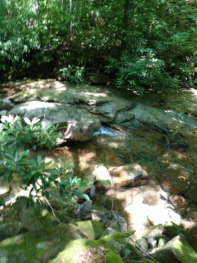 Creek stock image. Image of spring, rocks, green, water - 120748655