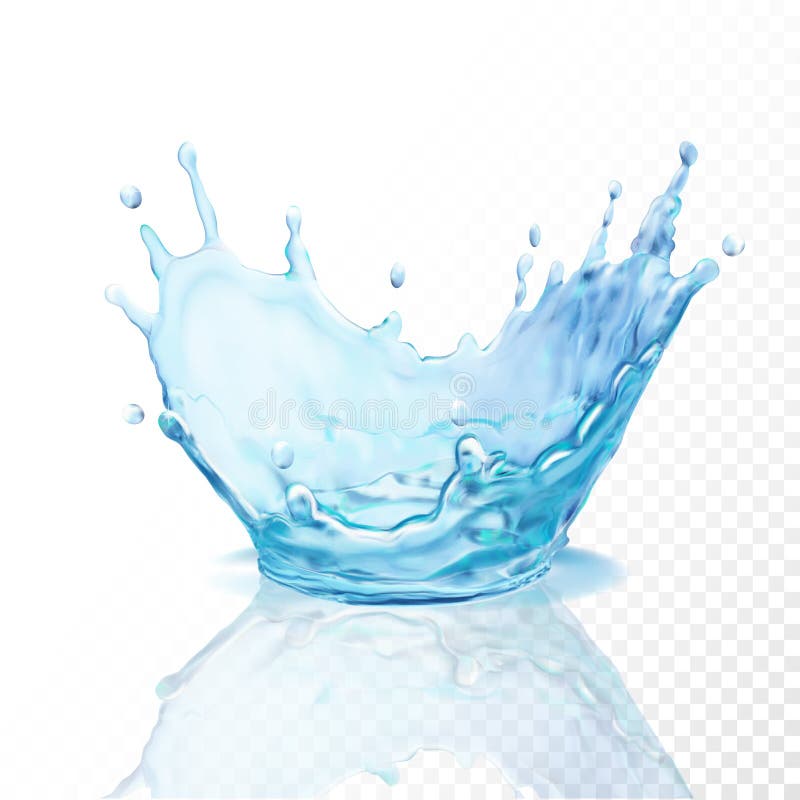 Water Crown Splash, on Transparent Background. Stock Vector ...