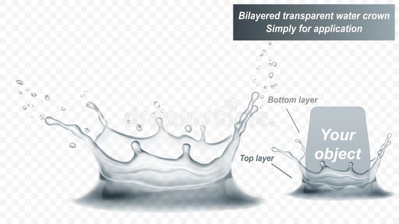Water Crown with Two Layers. Splash of Water Stock Illustration ...