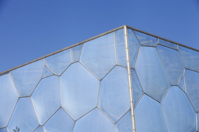 Water Cube Swimming Pool Local Buildings Stock Photo - Image of center ...