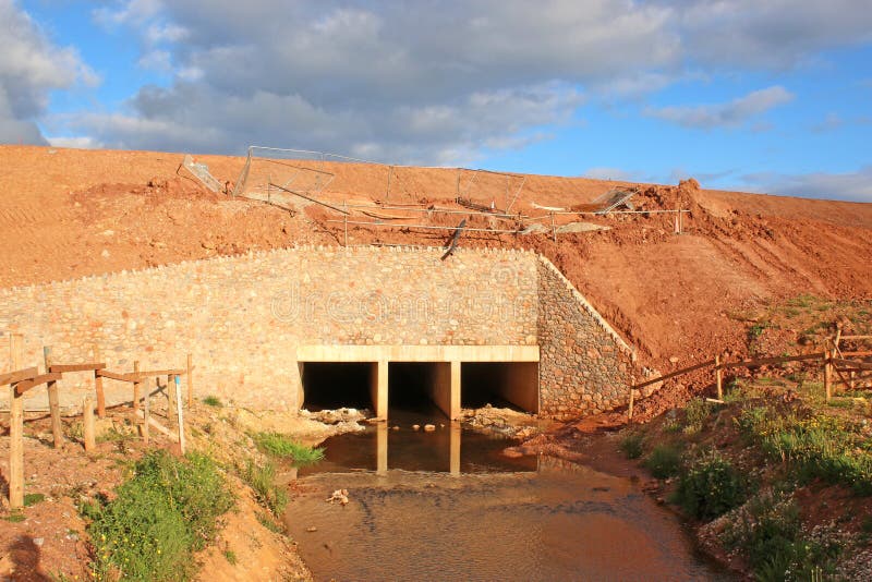 Culvert on a Road Construction Site Stock Image - Image of culvert ...