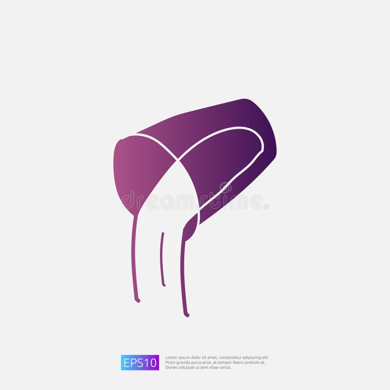 Water Cup Doodle Icon for Cooking Concept. Gradient Glyph Sign Symbol ...