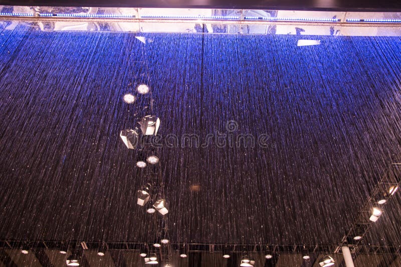 Water curtain stock image. Image of outdoor, fountains - 4139777