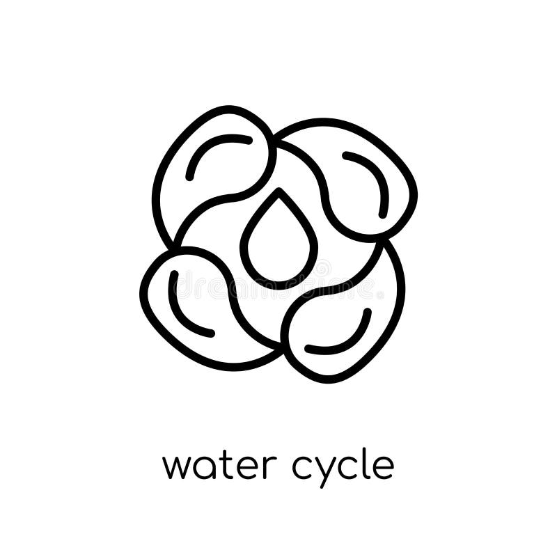 Water Cycle Icon from Ecology Collection. Stock Vector - Illustration ...