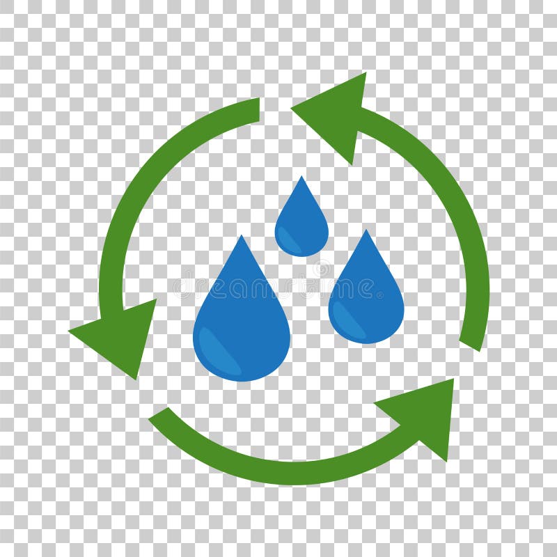 Water Cycle Icon. Flat Vector Illustration Stock Vector - Illustration ...