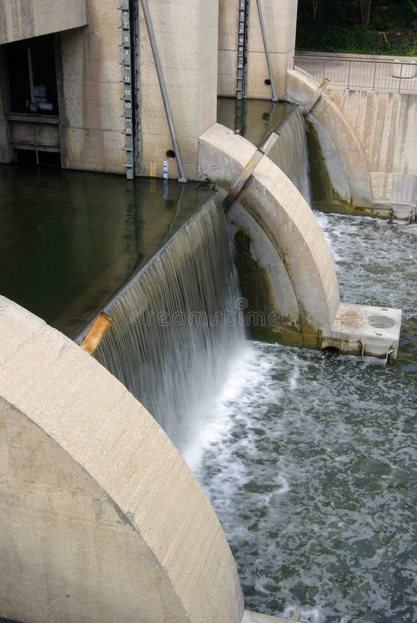 Water and Dam stock photo. Image of flowing, texas, water - 14852788