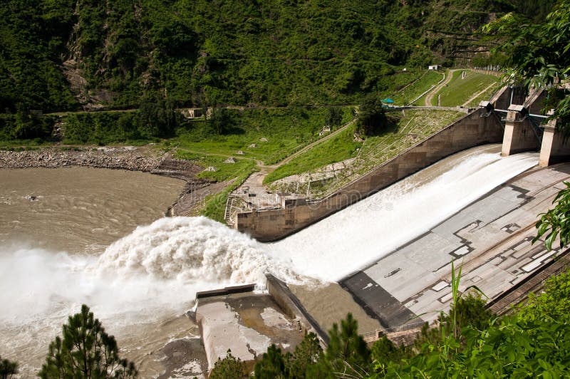 Water from a dam stock image. Image of green, turbine - 27825429