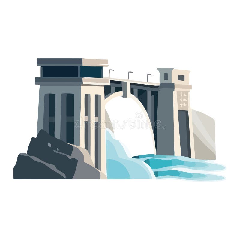 Dam Architecture Stock Illustrations – 778 Dam Architecture Stock ...