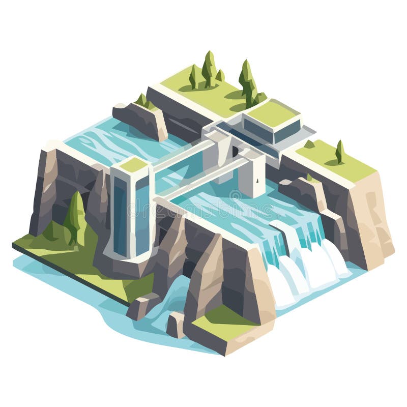Dam Architecture Stock Illustrations – 778 Dam Architecture Stock ...