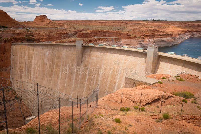 Dams in the Desert stock image. Image of elevated, earth - 56456647