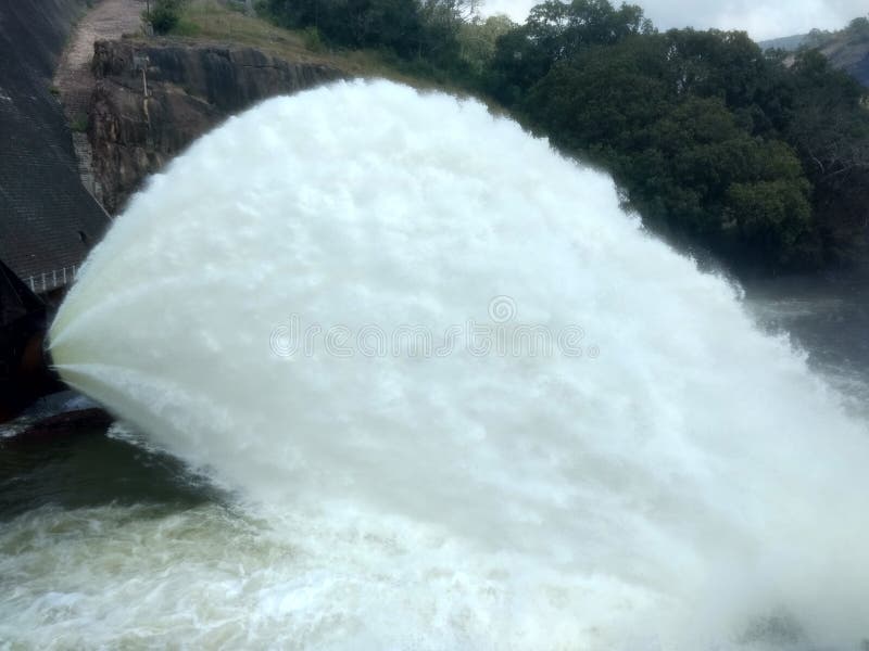Water from dam stock photo. Image of flows, water, pressure - 125428370