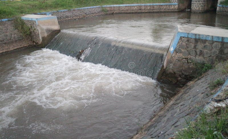 Water Dam for Water Management Stock Photo - Image of drainage, green ...