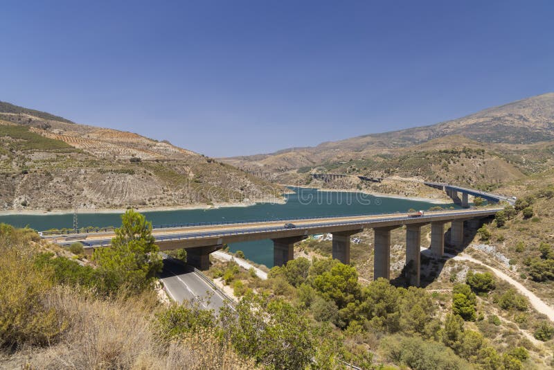 Water Dam Rules (Embalse De Rules), Sierra Nevada, Andalusia, Spain ...