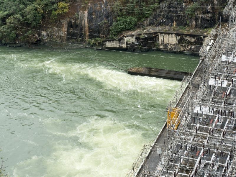 Water from dam stock photo. Image of mountain, concrete - 114322188